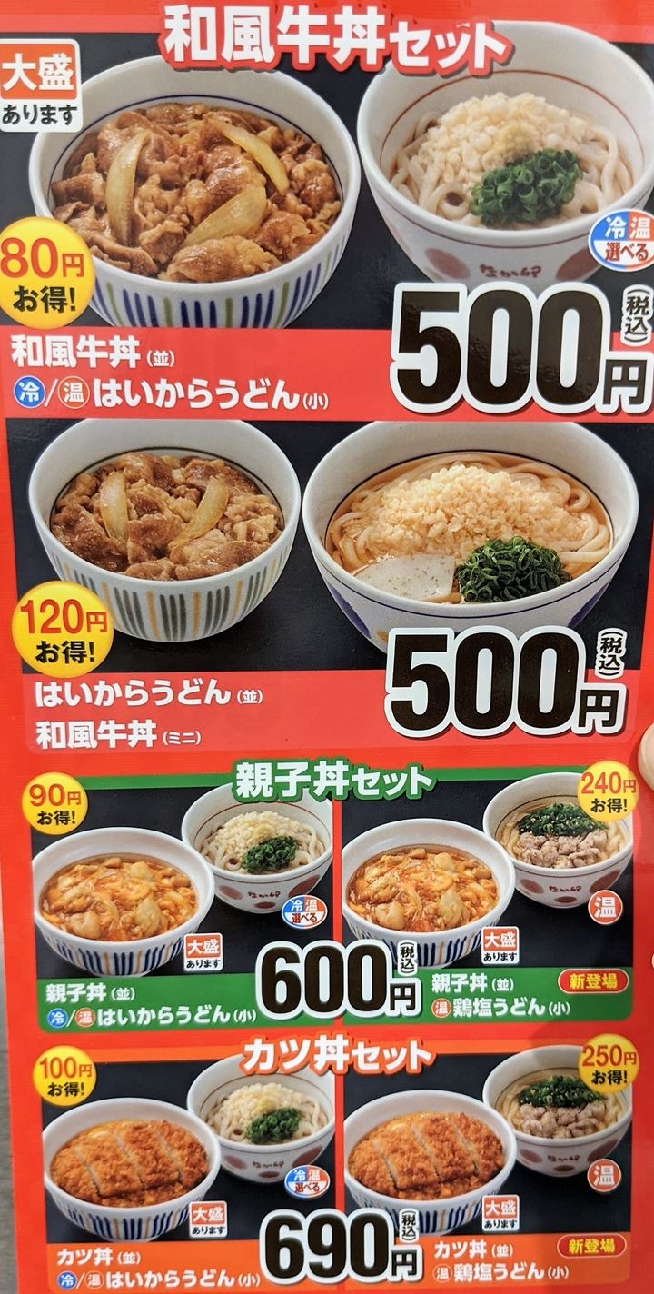 Lunch Set Menu ランチセットメニュー NAKAU なか卯 | Japan Course (English)